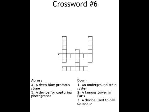 🧩 New Crossword Puzzle Alert! 🗼📸