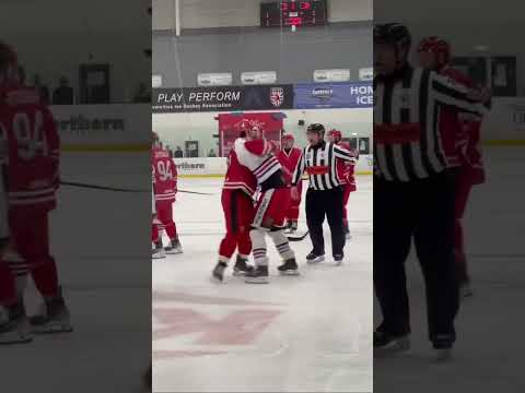 Brandon Miles vs Ryan Watt NIHL fight 12-4-25