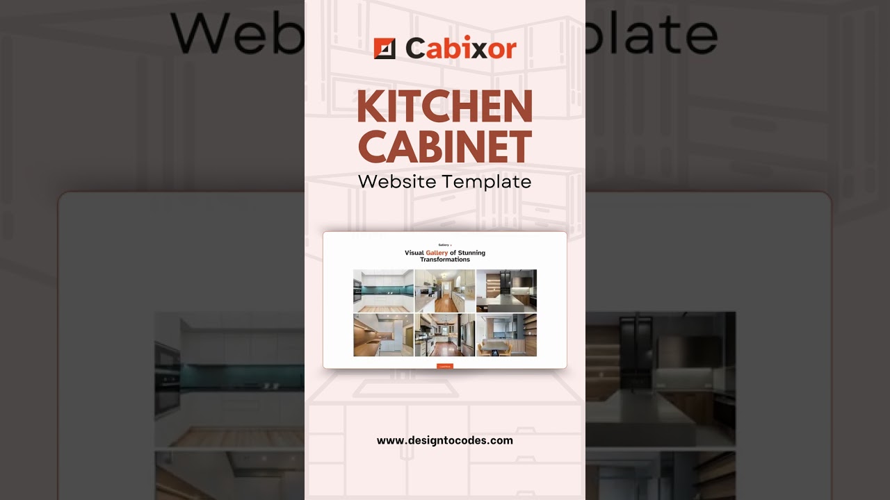 Cabixor – One Page Kitchen Cabinet Elementor Template