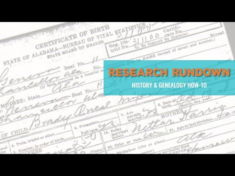 Research Rundown: Birth & Death Certificates