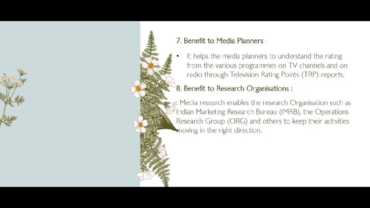 CHAPTER 6 MEDIA RESEARCH