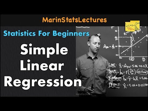 Simple Linear Regression Concept | Statistics Tutorial #32 | MarinStatsLectures