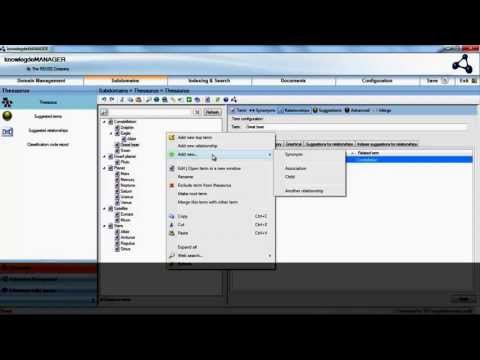 knowledgeMANAGER - Thesaurus management