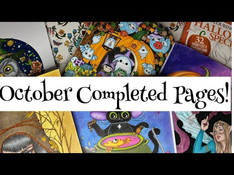 October 2023 Completed Coloring Pages!