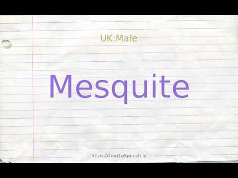 How to pronounce mesquite