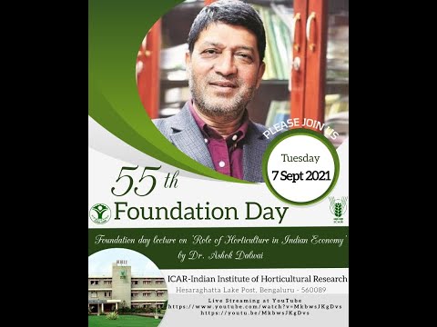 ICAR-IIHR Foundation Day Lecture "Role of Horticulture in Indian Economy" By Dr. Ashok Dalwai IAS.
