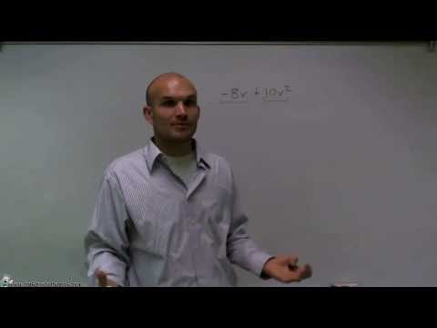 Algebra - Factoring Common factor only - Easy