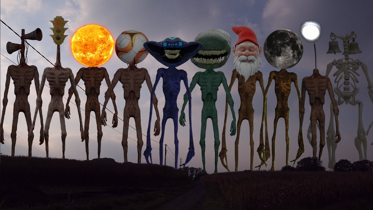 Siren Head, Light Head, Bell Head & Traffic Light Head VS ALL Different Siren Head Creatures