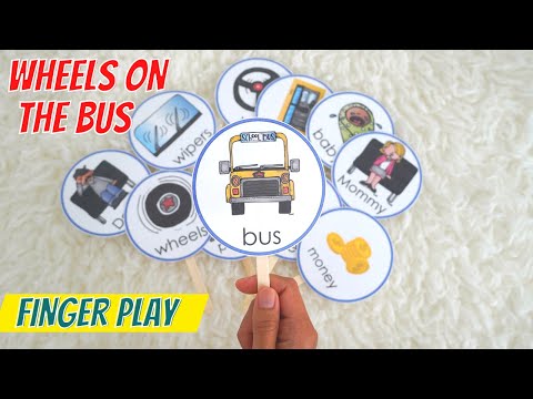 The Wheels On The Bus Interactive Nursery Rhyme | First Words | Educational Videos for Kids