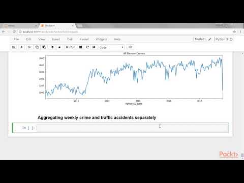 Learn Data Visualization Recipes in Python Agg Weekly Crime Traffic Accident Separate| packtpub ...