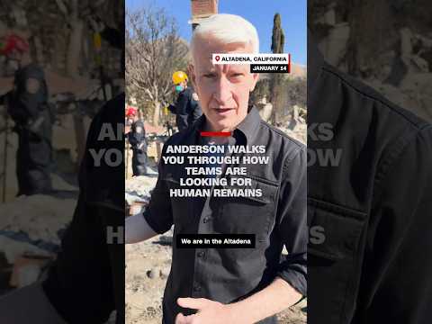 Anderson Cooper shows how teams are searching for possible human remains after California wildfires