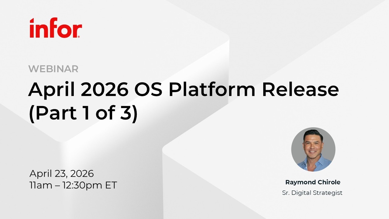 April 2026 Infor OS Platform Updates: Data & Intelligence
