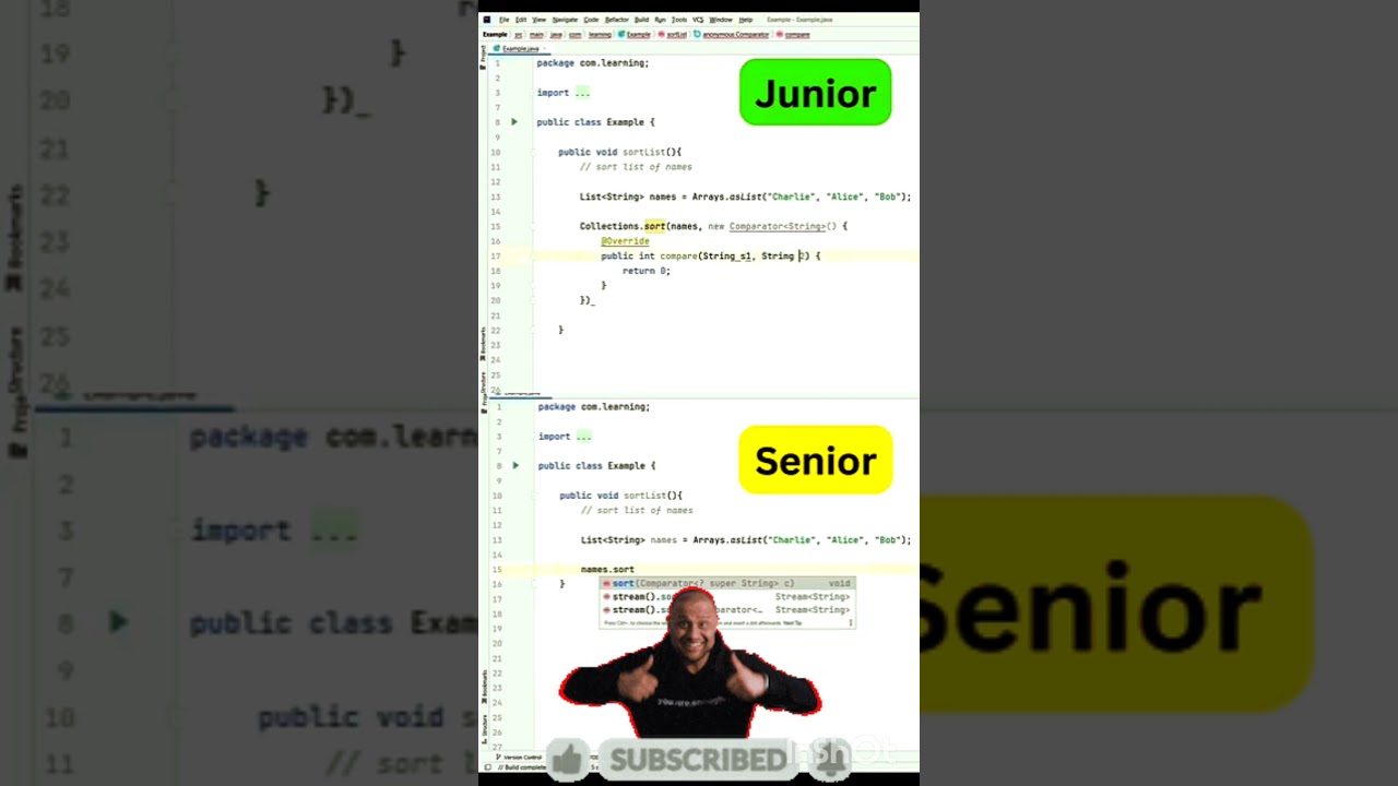 Junior vs Senior Backend developerBeginner vs Pro |#programming#java#interview#coding#backend