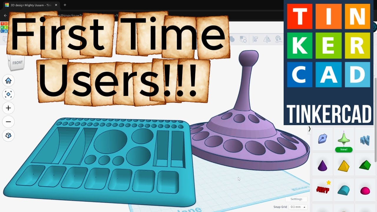 Tinkercad First Time Users Tutorial, Desk Top Organizers! Yay!