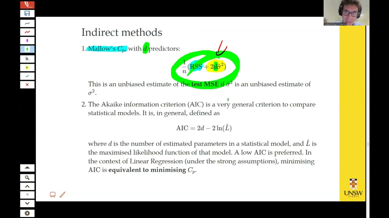 ACTL3142 - Linear Regression Model Selection