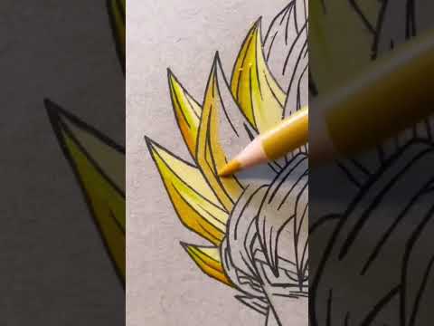 Cheap vs Expensive colour pencil #Goku #art #drawing #shorts