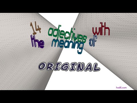original - 18 adjectives synonym of original (sentence examples)