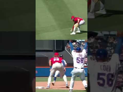 The scores from first on a bloop hit! #mlb #shorts