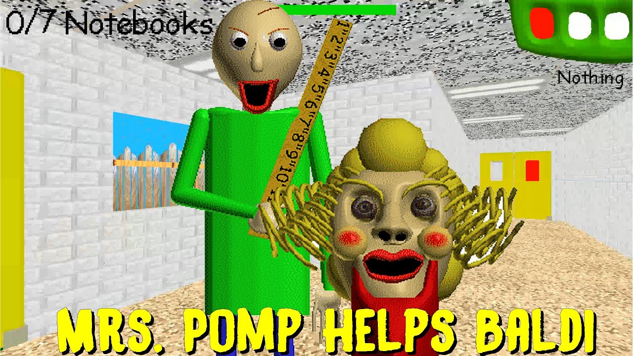 Mrs. Pomp helps Baldi - Baldi's Basics Mod