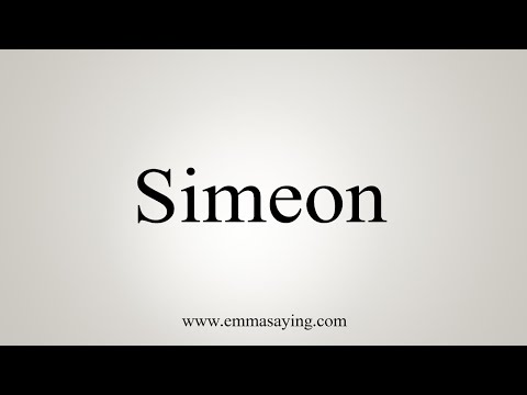 How To Say Simeon
