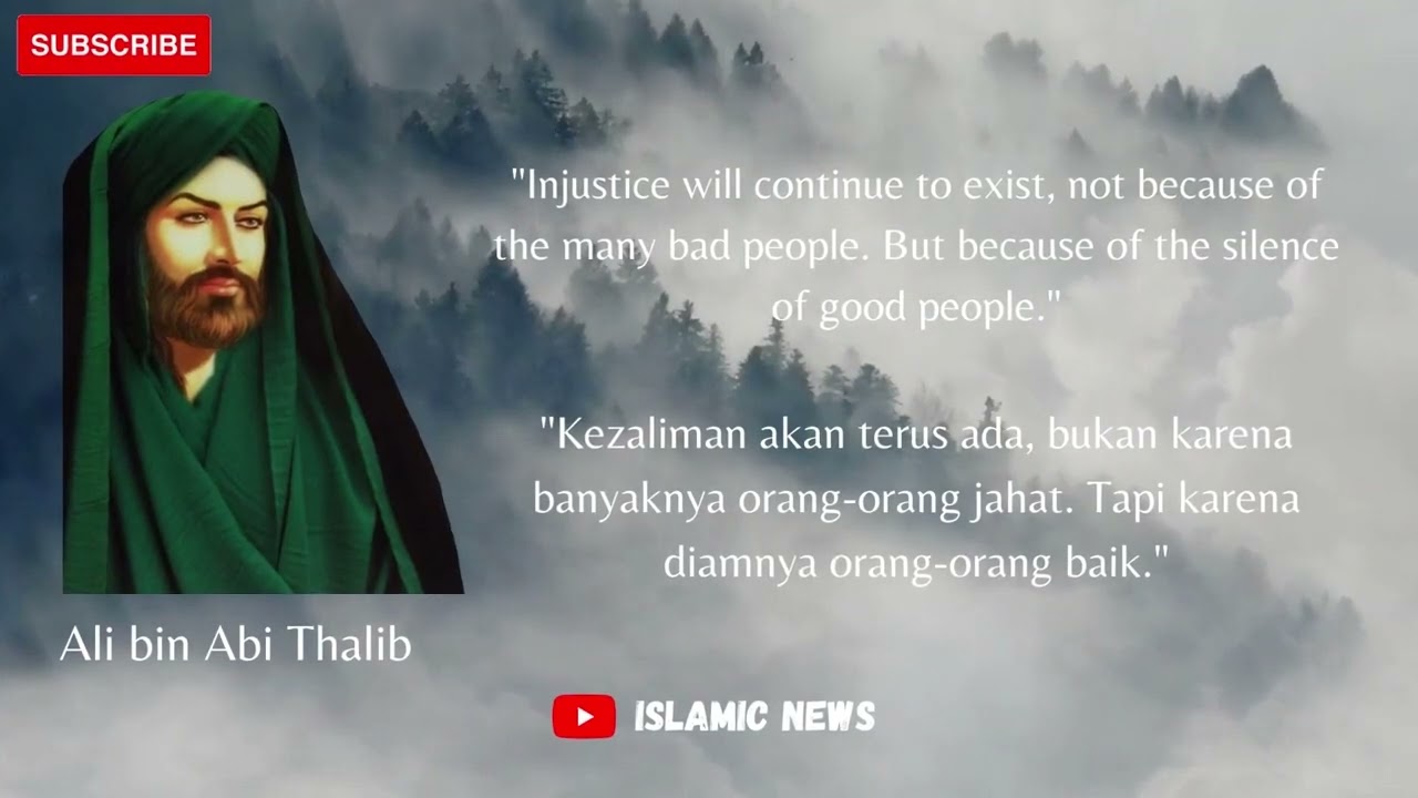 Kata Kata Motivasi Dari Ali bin Abi Thalib || Inggris dan Terjemahan