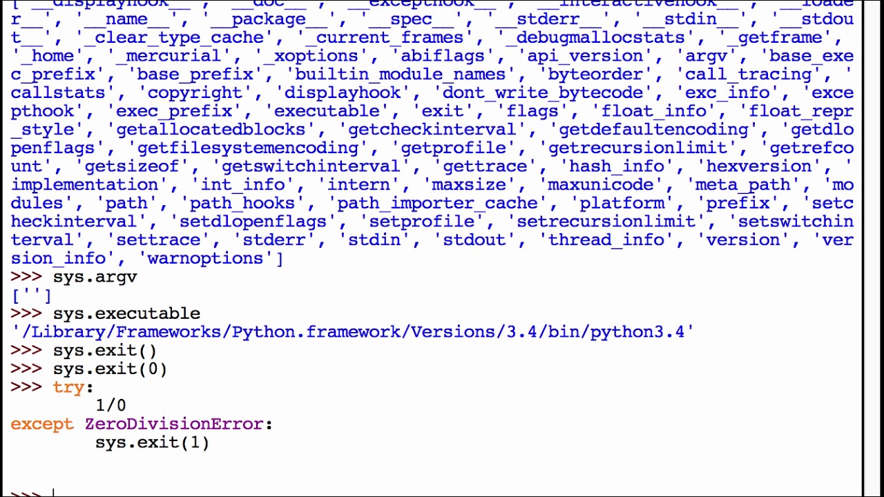 Python 101: Episode #20 - The sys module