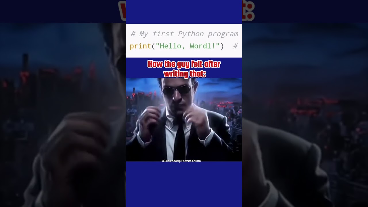 This feels awesome! #coding #python #programming @LearnComputerWithRCS