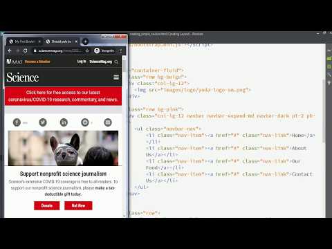 Creating Collapsible Navigation Bar (Hamburger menu) with Bootstrap 4