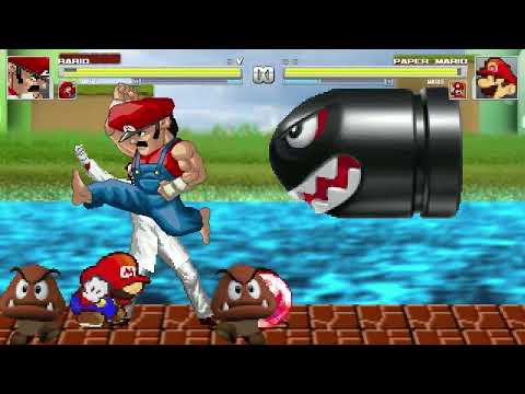 AN Mugen #404: Rario & KOF Mario VS Paper Mario & Poc-Mario