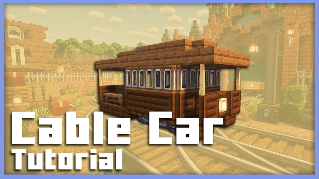 Minecraft Cable Car - Tutorial On Wheels #create #minecraft