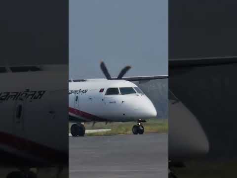 Biman Bangladesh Airlines Dash 8 aircraft at Jashore Airport | The De Havilland Canada DHC-8