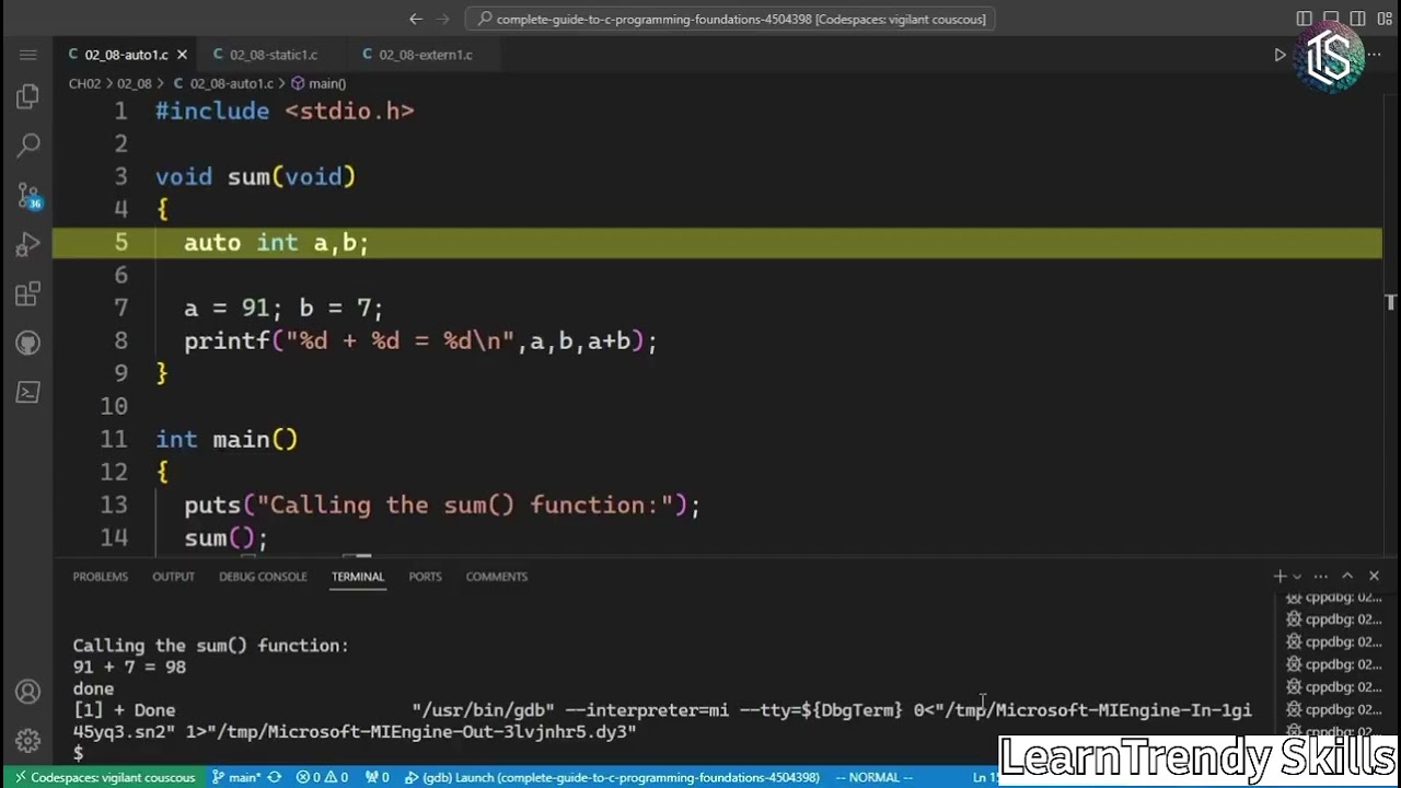 Understanding Variable Scope in C | Local, Global, and Static Explained