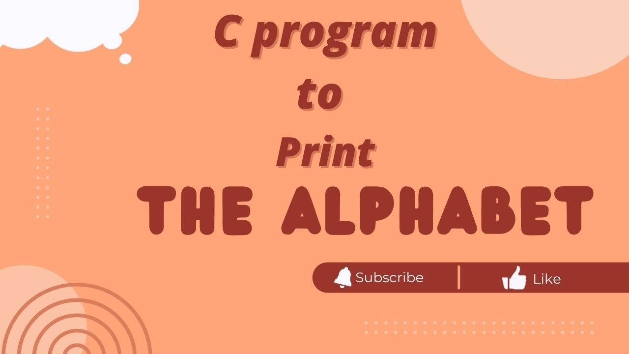 C program to print alphabets from A-Z. using for loop.