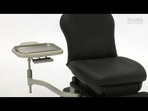 Midmark 641 Barrier-Free® Power Procedures Chair - Swing Arm Instrument Trays & PC Work Shelf