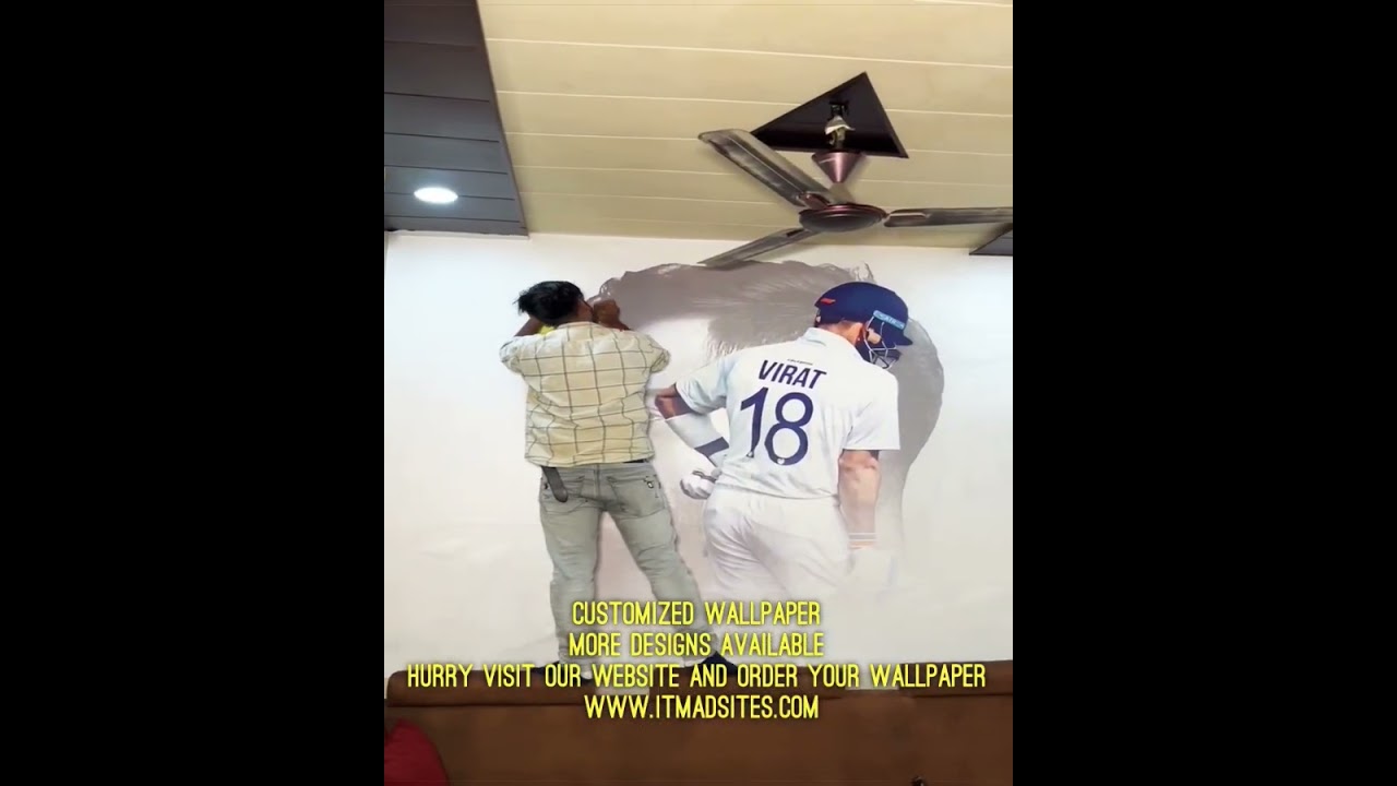 ITMADSITES present 3D virat kohli customised wallpaper#shorts#shortvideo#shortvideo