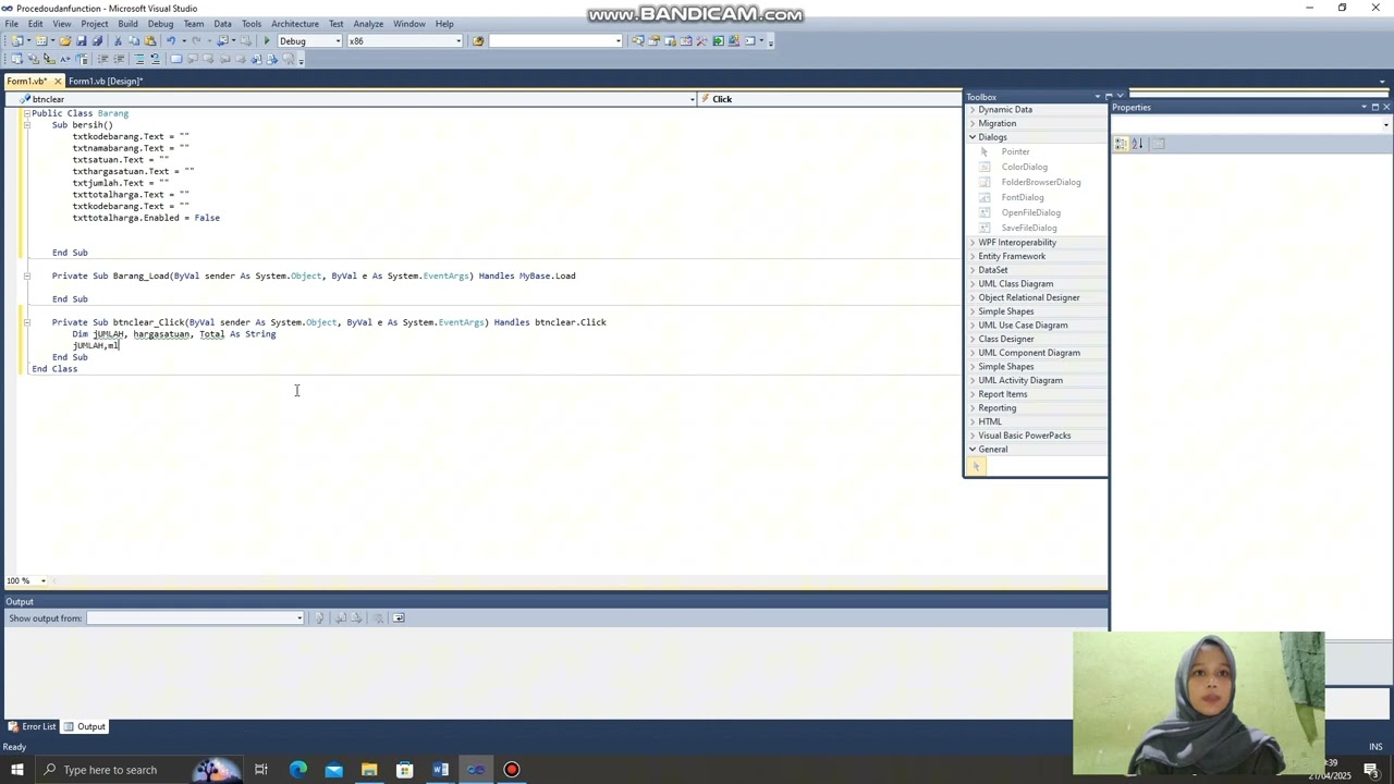 Membuat Aplikasi barang menggunakan procedure dan function