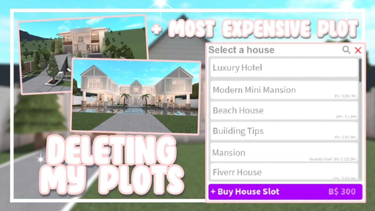 DELETING My Bloxburg Plots + Deleting My Most EXPENSIVE Plot (Roblox)