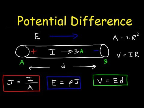 Potential Difference Between Two Points In an Electric Field - Current Density & Resistivity