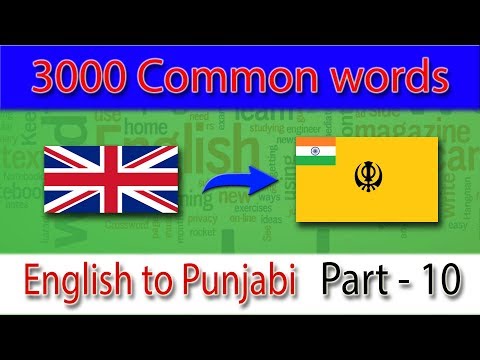 English to Punjabi | Most Common Words in English Part 10 | Learn English