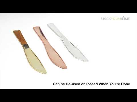Elegant Plastic Silverware - Chic Disposable Cutlery for Any Table Setting - Stock Your Home