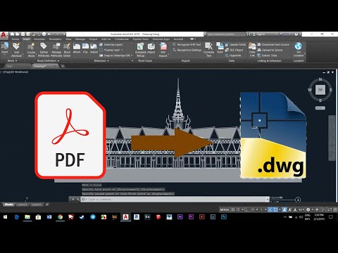 Pdf to Dwg converter in autocad without any other software