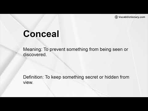 Conceal Meaning
