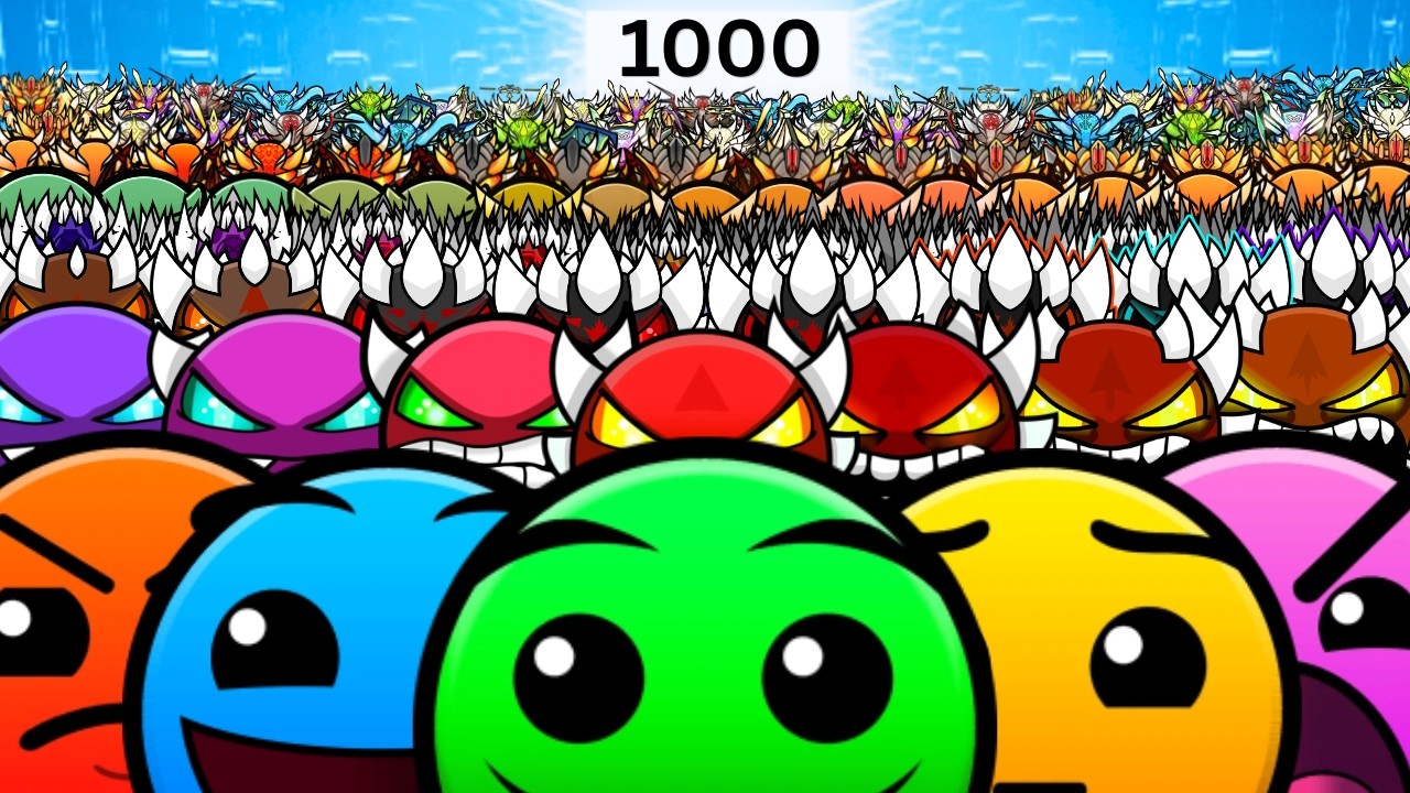 1000+ Geometry Dash Difficulty Faces! (THE FINAL COLLECTION)