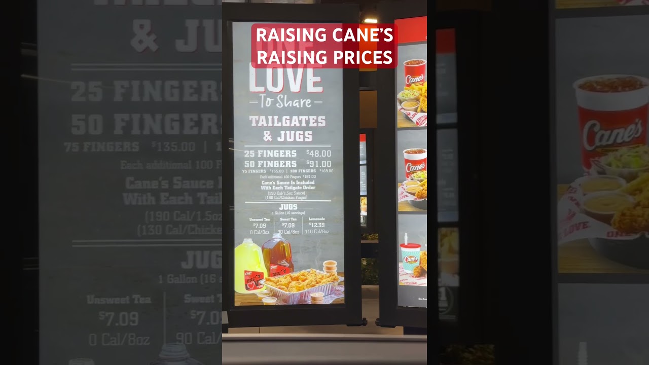 Sky-High Cane's: Unpacking Insane Prices! #raisingcanes #foodie #shorts