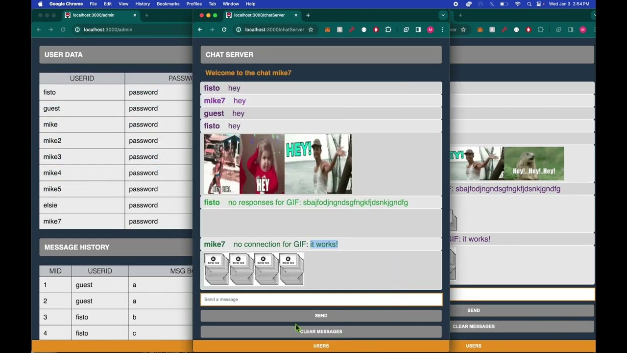 Chat Server Application Demonstration