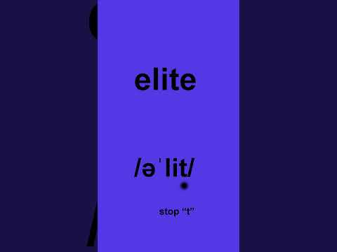 How to pronounce "elite" in American English#americanenglish #howtopronounce #howto #elite #english