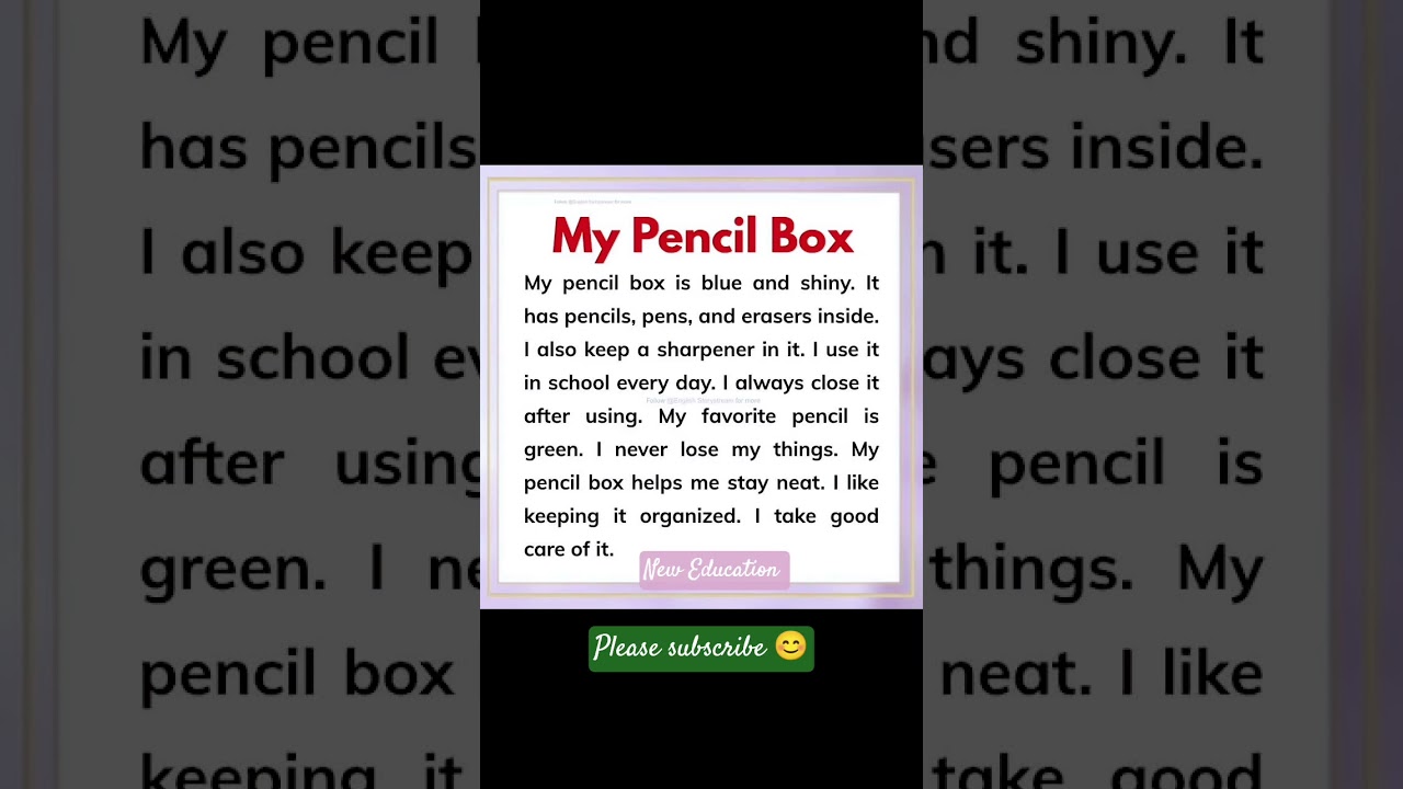 Beberapa baris di kotak pensilku #menulisesai #menuliskomposisi #BahasaInggris #menulis #pendidikan
