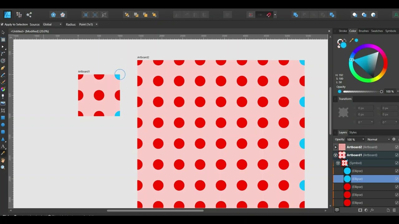 Affinity Designer Tutorial : Create Repeating Pattern Using Symbols (1)