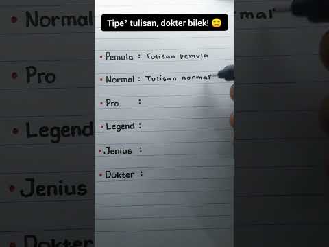Tipe-tipe orang nulis... Dokter bilek! ππ€ #shorts