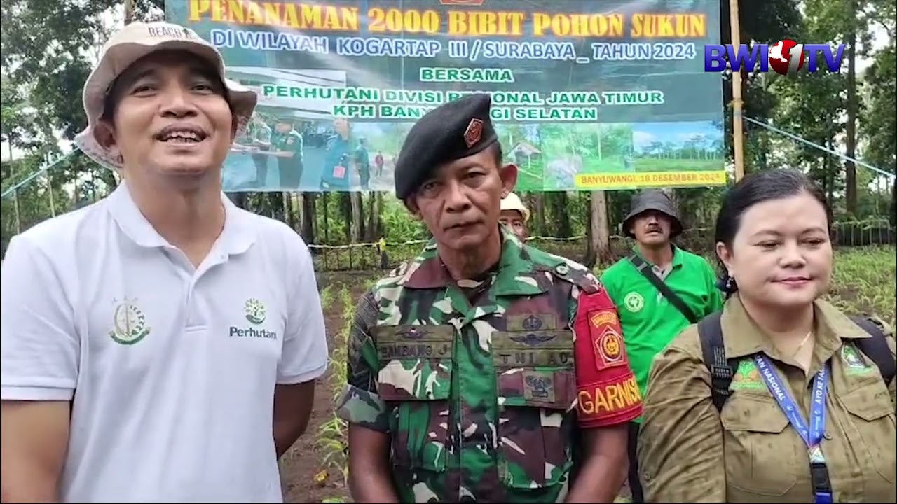 DUKUNG PROGRAM KETAHANAN PANGAN NASIONAL, PERHUTANI BERSAMA TNI DAN STAKEHOLDER TANAM RIBUAN POHON